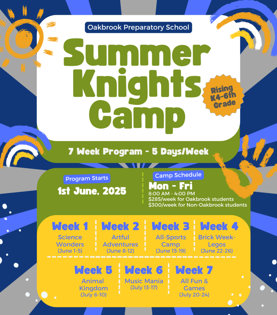 Oakbrook Prep Summer Knights Camp 2026 - Oakbrook Preparatory School